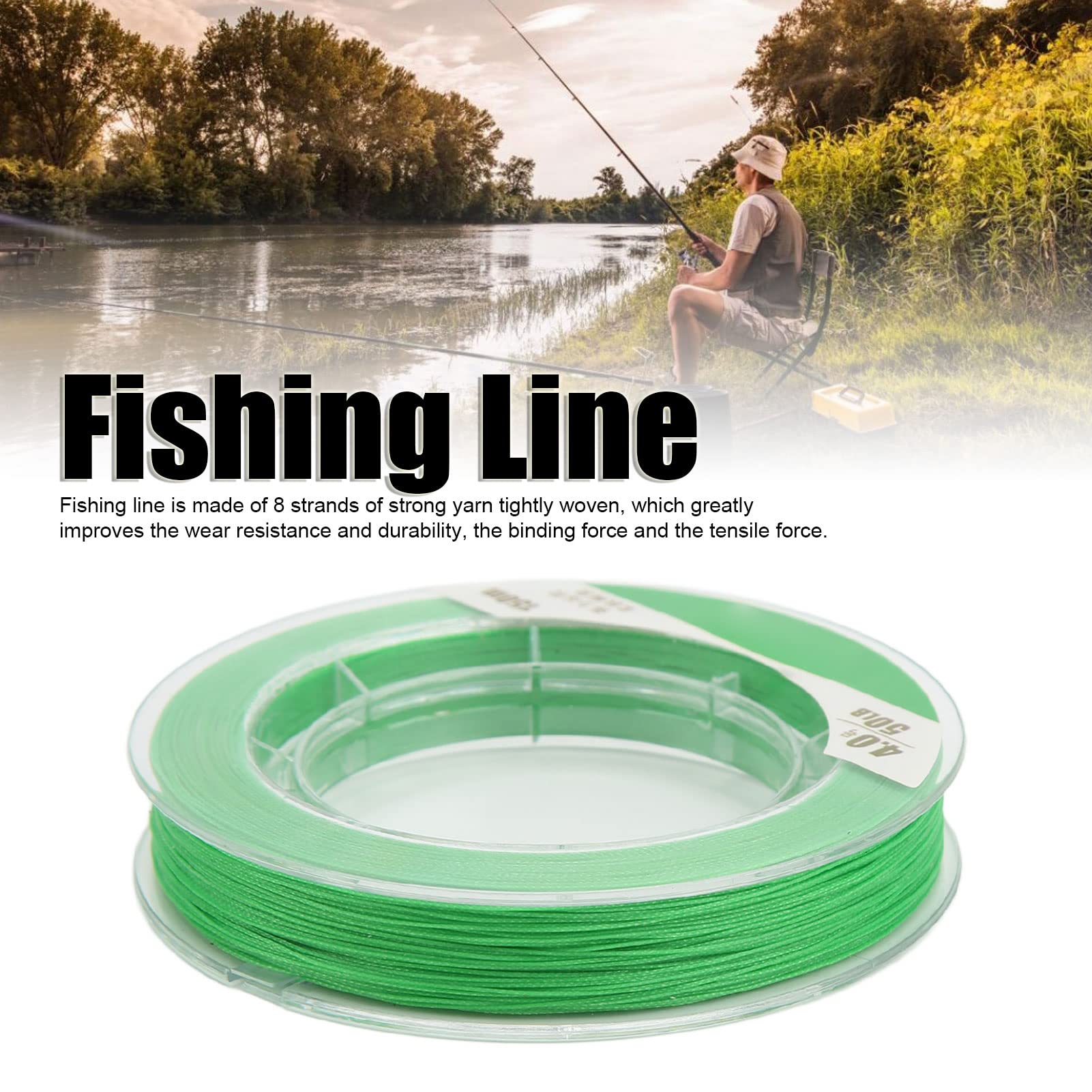 Naroote Fishing Line Durable Soft Fishing Line 492.1ft for Fishing (4.0#)