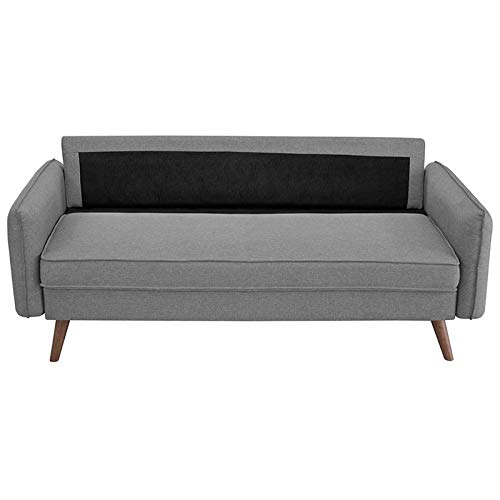 Home Square 2 Piece Contemporary Modern Polyester Fabric Sofa Set in Light Gray