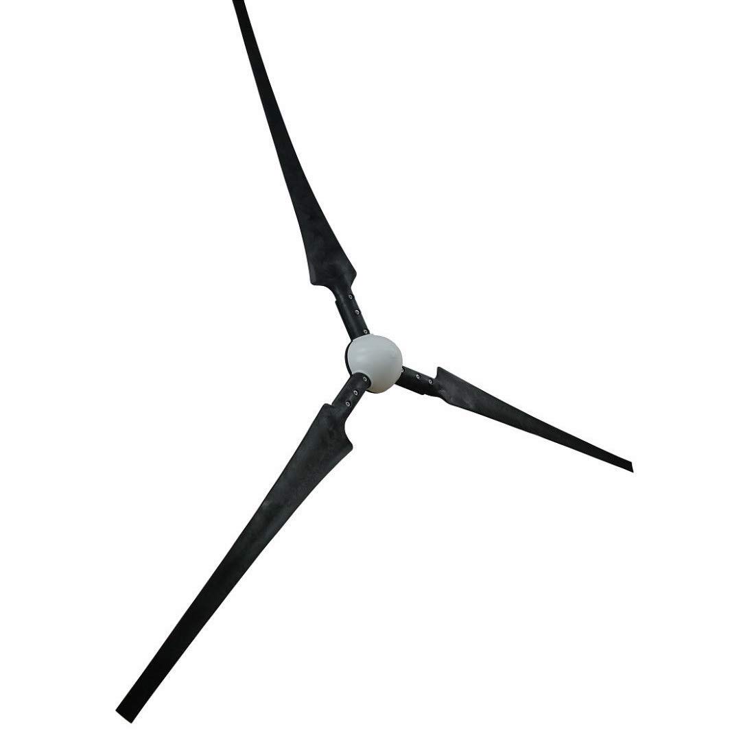 ISTABREEZE Repeller KIT Ø 2,25m, High Speed Wings for Wind Turbine (Black)