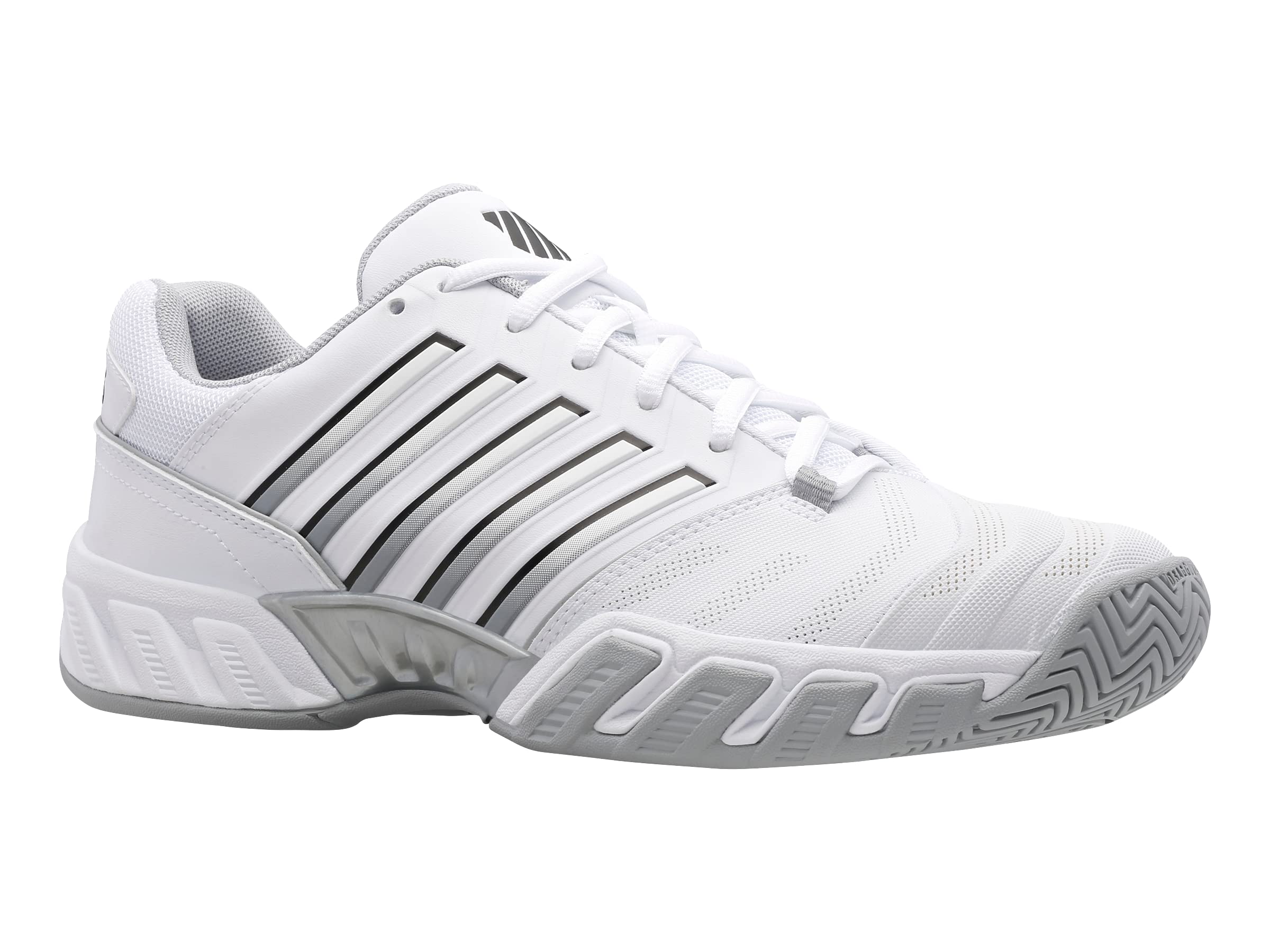 K-Swiss Men's Bigshot Light 4 Tennis Shoe, White/Highrise/Black, 11 M