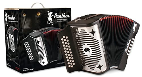 Hohner Accordions Panther 3-Row Diatonic Accordion (Black)