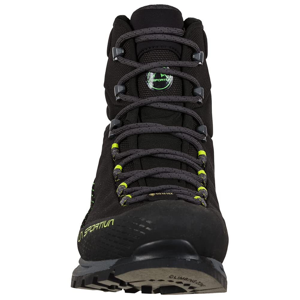 La Sportiva Mens Trango TRK GTX Mountaineering/Hiking Boot, Black/Flash Green, 11.5