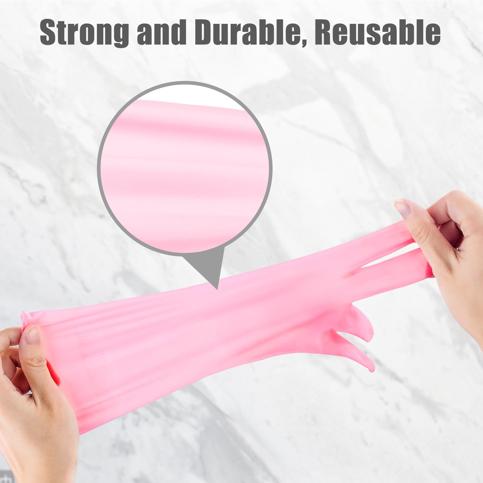 IUCGE Cleaning gloves for household Rubber dishwashing gloves for kitchen 3 Pairs Reusable,Durable,Light,Thin.(Medium,Multicolor)