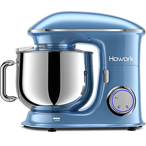 HOWORK Stand Mixer, 8.45 QT Bowl 660W Food Mixer, Multi Functional Kitchen Electric Mixer With Dough Hook, Whisk, Beater, Egg White Separator(8.45 QT, Red)