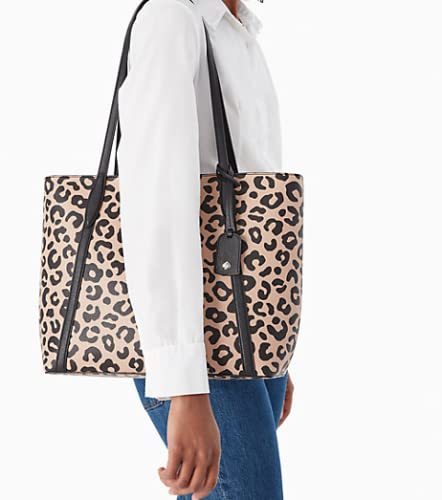 Kate Spade New York Cara Graphic Leopard Large Tote Women's Leather Handbag