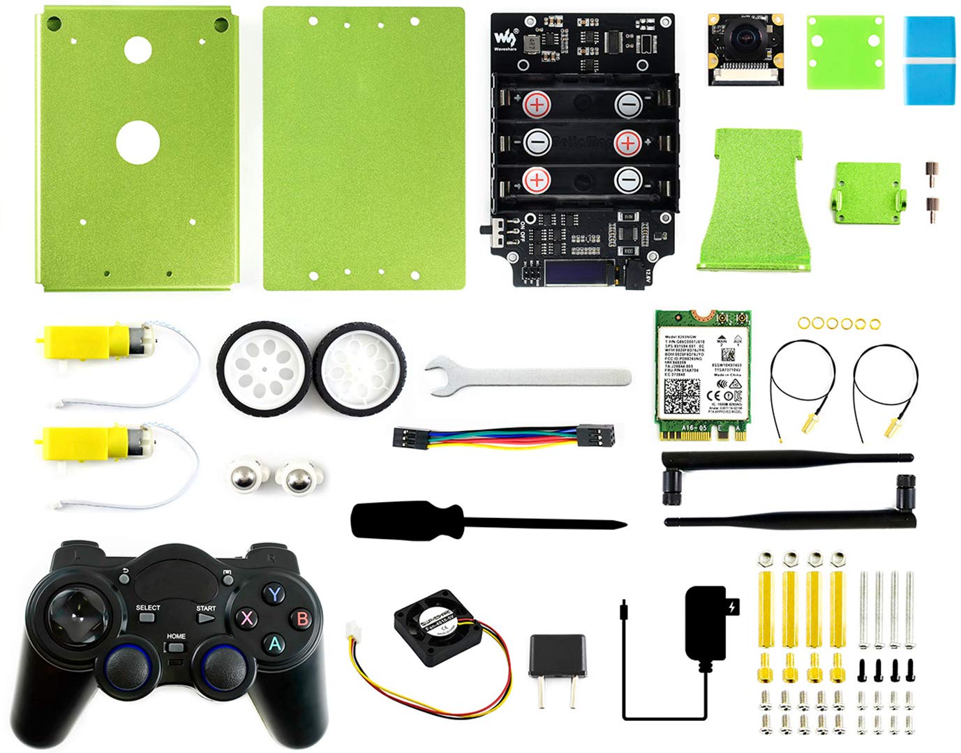 JetBot AI Kit Accessories Compatible with Jetson Nano Developer Kit A02 & B01 Version,to Build JetBot AI Smart Robot (Not Support Jetson Nano 2GB)