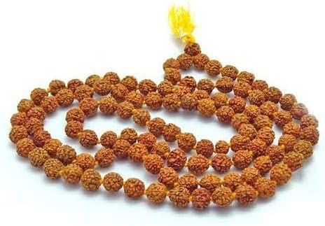 IS4A Nepali Rudraksha Mala with Certificate for Wearing and Japa Mala (5 Mukhi Mala, 108 Beads Mala).