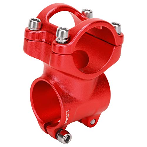 Kadimendium Colorful Bike Stem, Handlebar Short Stem, Durable Bicycle Handlebar Riser Sturdy Downhill Bikes for Road Bikes Mountain Bikes for Fixed Gear Bikes(red)