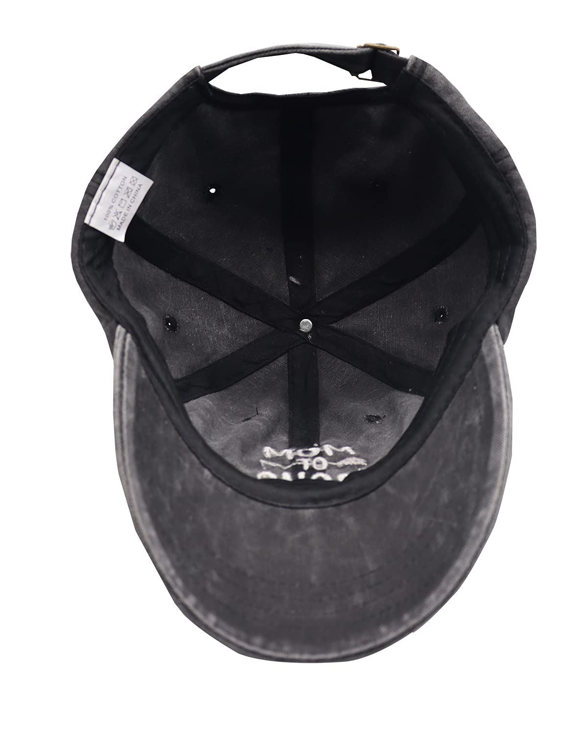 KKMKSHHG Women's Baseball Cap, Embroidered Adjustable Vintage Distressed Cotton Dad Hat Black