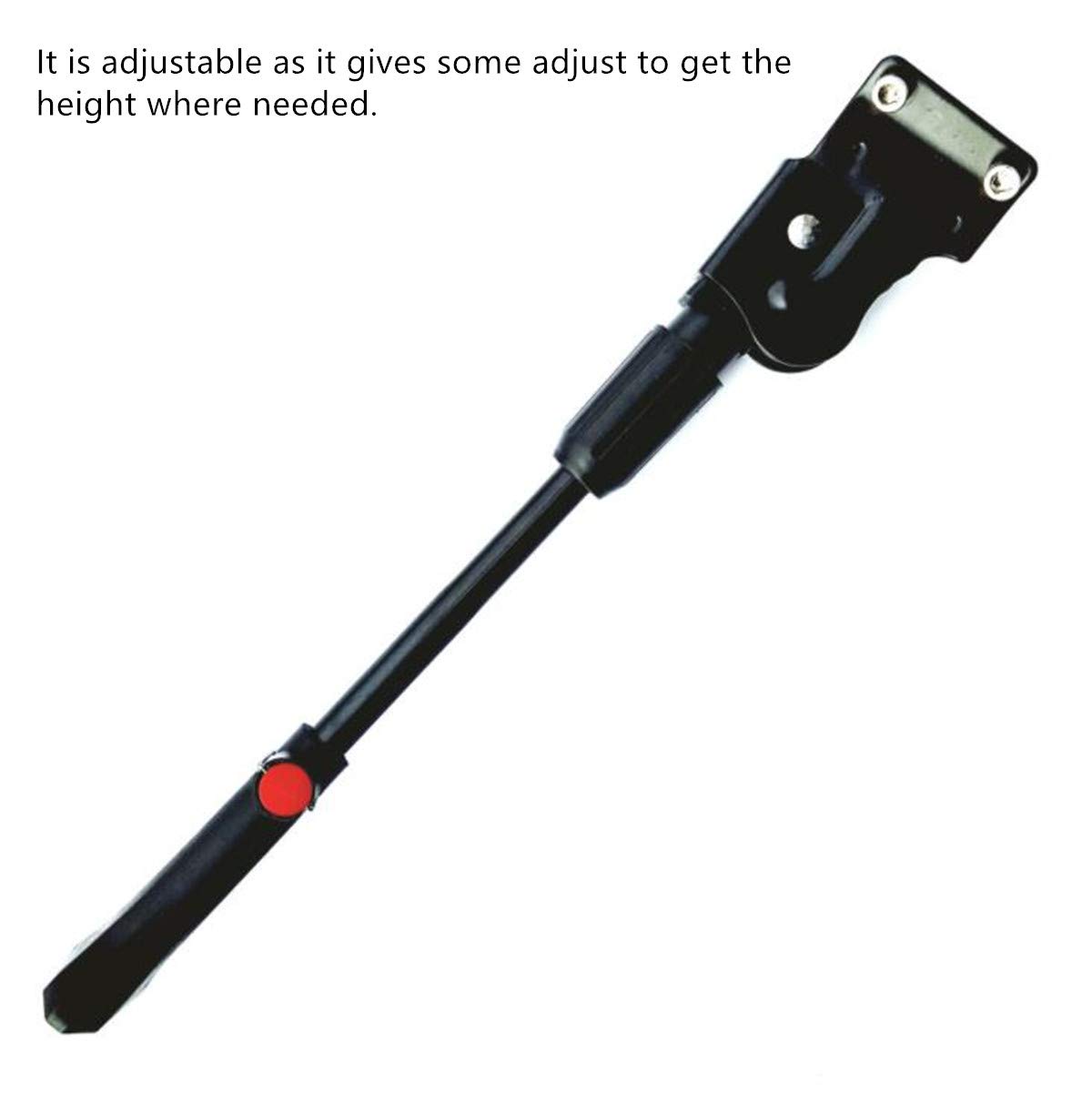 HOUTBY Bike Kickstand Steel Quick Adjust Height for Mountain Road BMX MTB Rear Side Bicycle Black