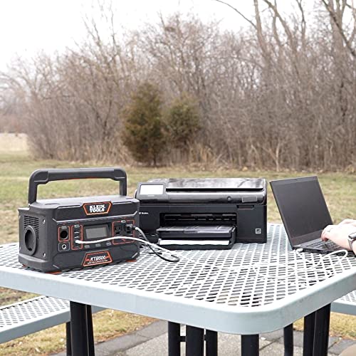 Klein Tools KTB500 Portable Power Station, 505Wh Lithium-Ion Power Station, 120V/500W Pure Sine Wave AC Power, Solar Panel Compatible