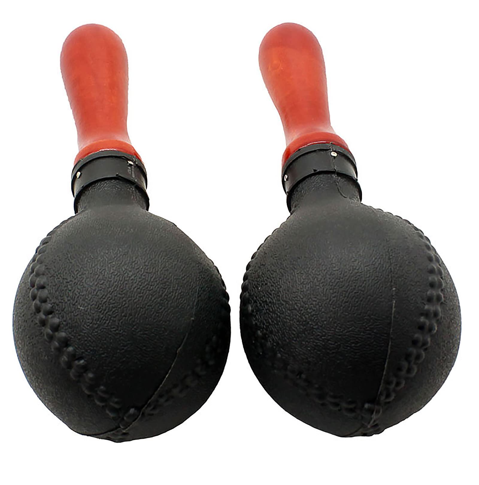 Maracas, Rumba Shaker with 2 Egg Shaker for Adult - Hand Percussion Musical Instrument (Black)