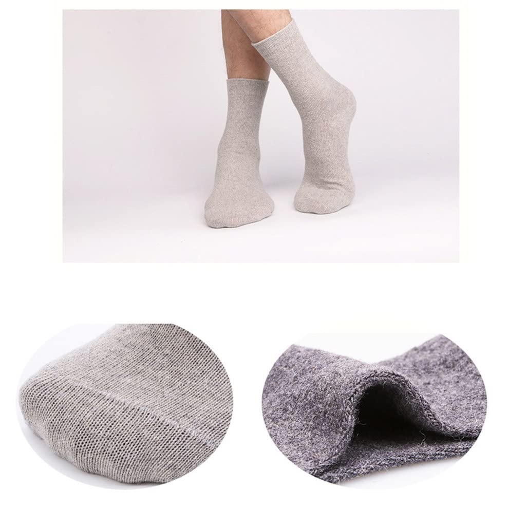 JIESEING 5 Pairs/Lot Men Female Socks Winter Warm Cashmere Socks Breathable Solid Colors Mens