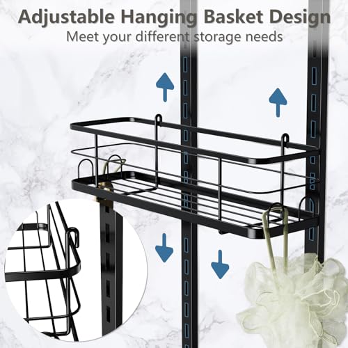 Johamoo Towel Racks for Bathroom, Bath Towel Holder with Shelf, Metal Wall Mounted Towel Storage for Small Bathroom