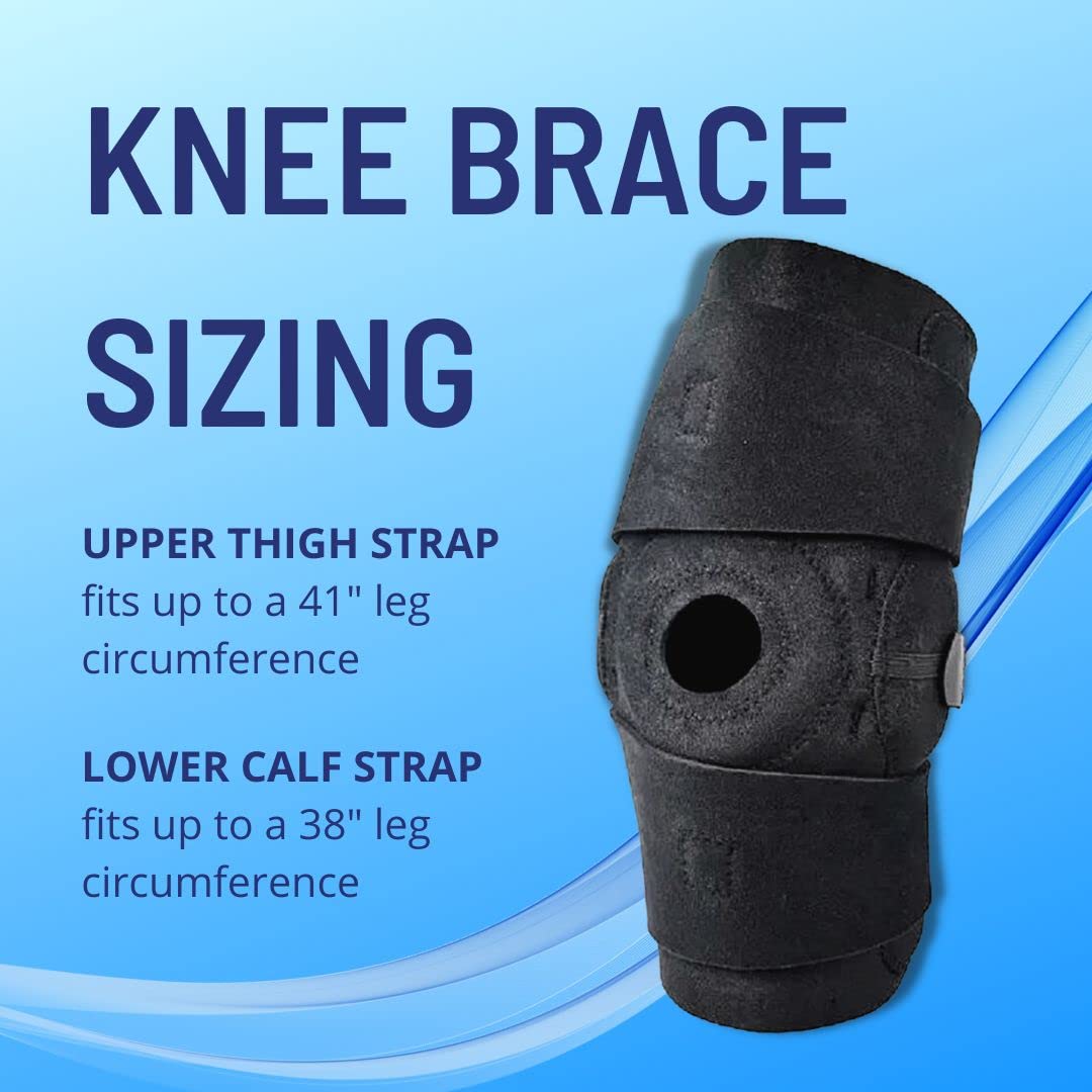 Knee Brace Wrap Dual-axis motion hinge with adjustable flexion/extension stops (Plus Adult)