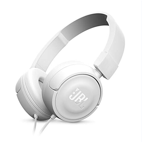 JBL Pure Bass Sound T450 Wired On-Ear Headphones White (Renewed)