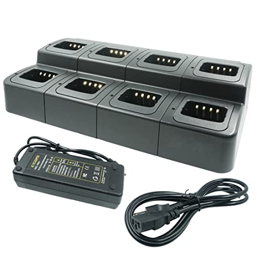 Inrico T529A Push-to-Talk Over Cellular (PoC) Radio Charger Base Eight-Way PoC Two Way Radio Charger Station Multi Unit Rapid Gang Charger Compatible with Inrico T529A PoC Radios