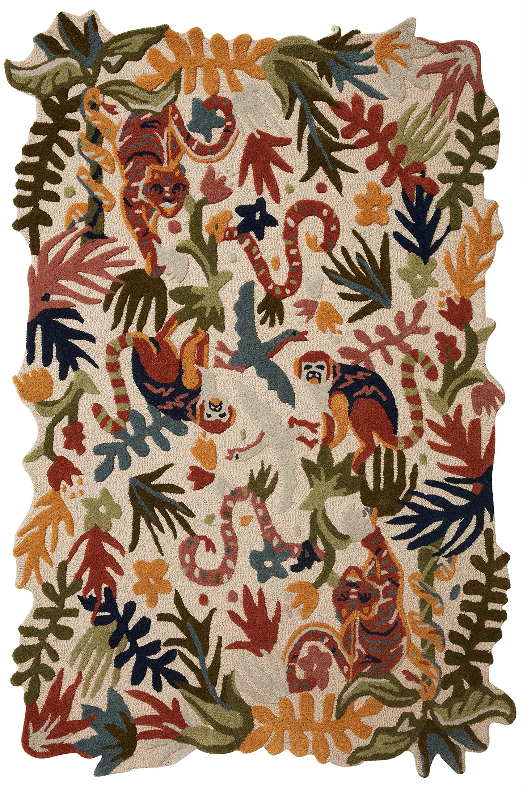 Justina Blakeney x Loloi Optimism Collection OPT-01 Ivory / Fiesta 2'-6" x 5'-0" Accent Rug