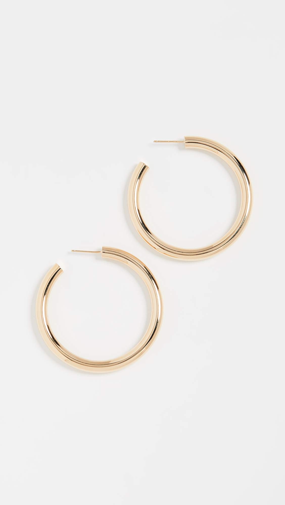 Jennifer Zeuner Jewelry Women's Lou Medium Hoop Earrings, Yellow Vermeil, One Size
