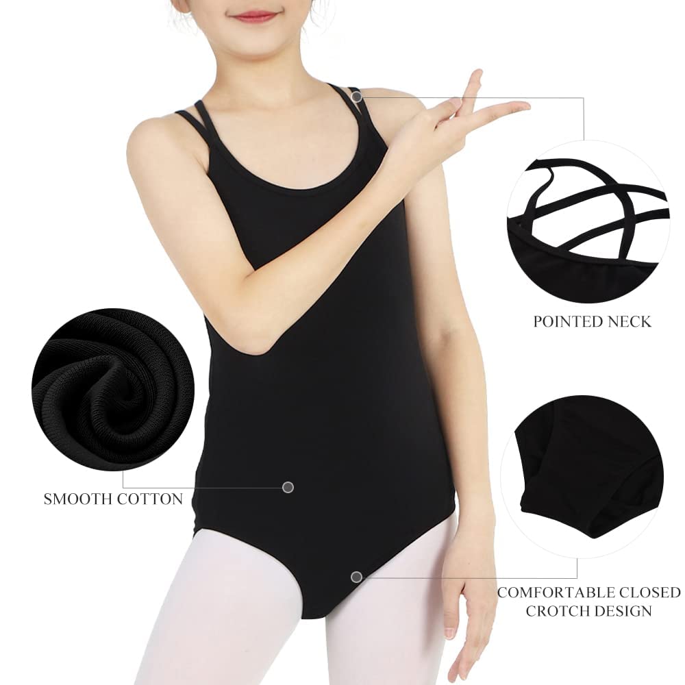 Leotard for Girls Ballet Dance Back Cross Gymnastics Camisole