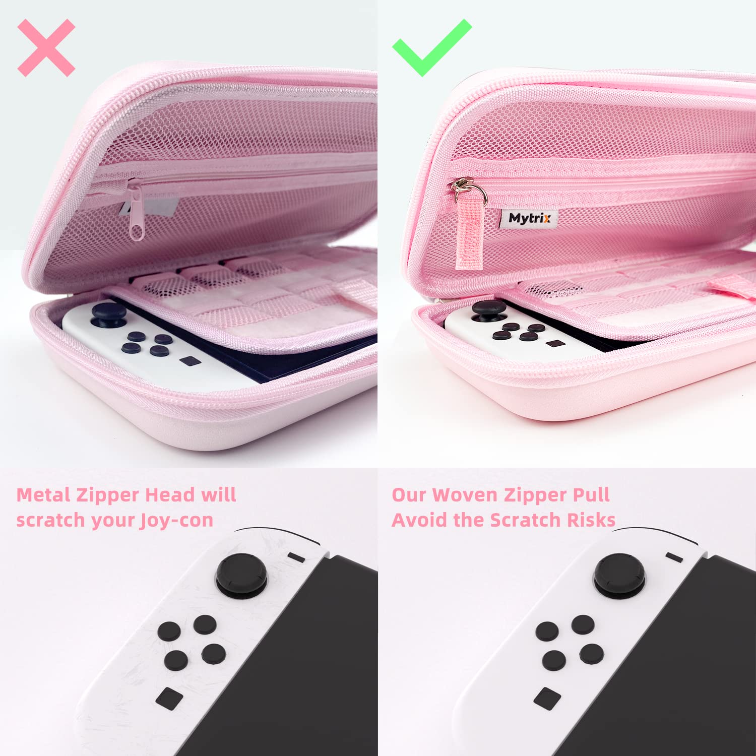 Mytrix Cute Carrying Case for Nintendo Switch /OLED/Lite, Portable Hard Shell Pouch for Switch Protective Travel Storage Bag for Switch with10 Game Card Slots, Anime Girl Design…
