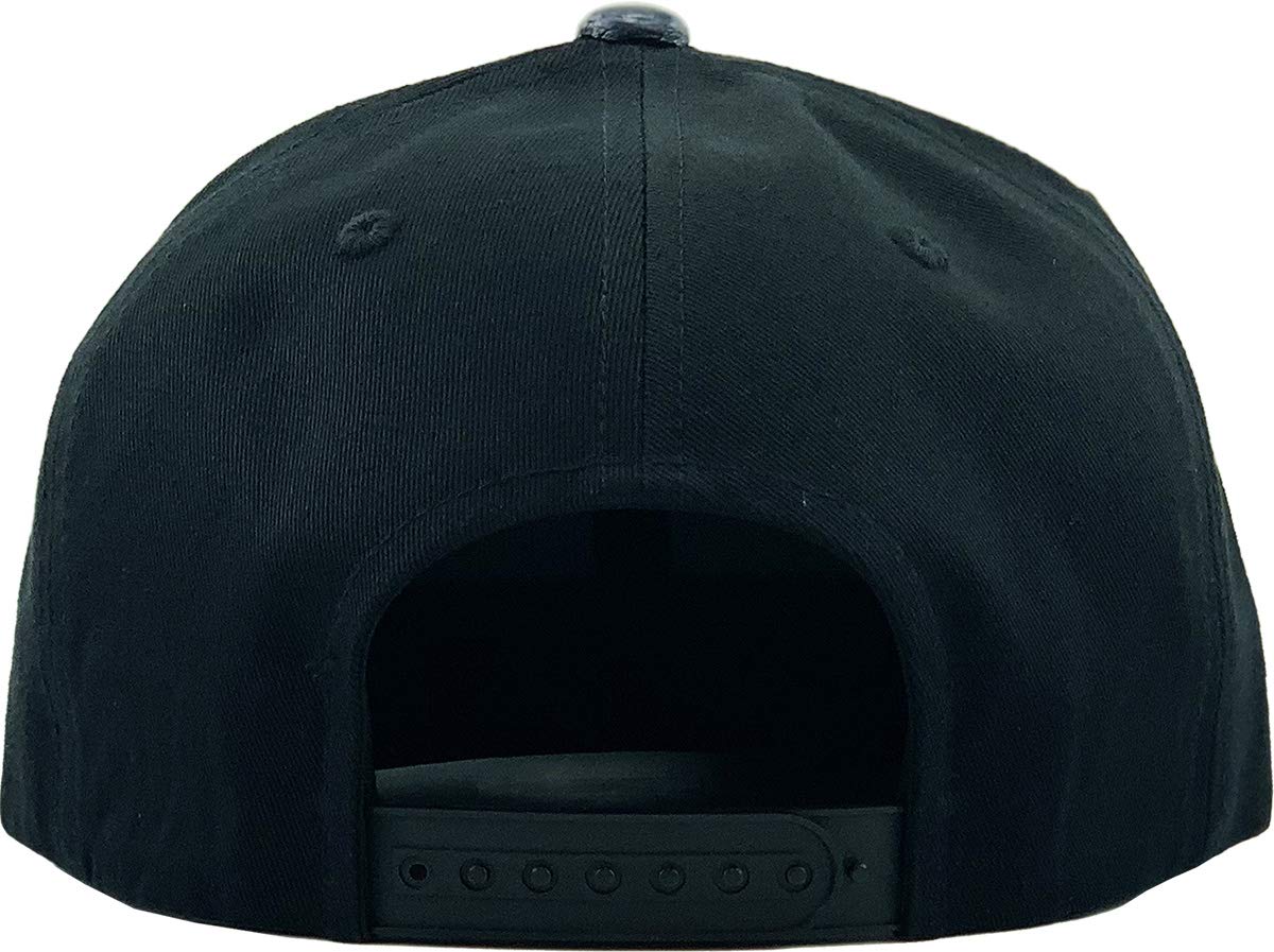 KNW-1469AZ BLK Aztec Snapback Hat Blank Cap Cotton & Wool Blend Flat Visor