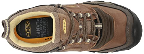 KEEN Women's Ridge Flex Low Height Waterproof Hiking Boots, Safari/Custard, 7