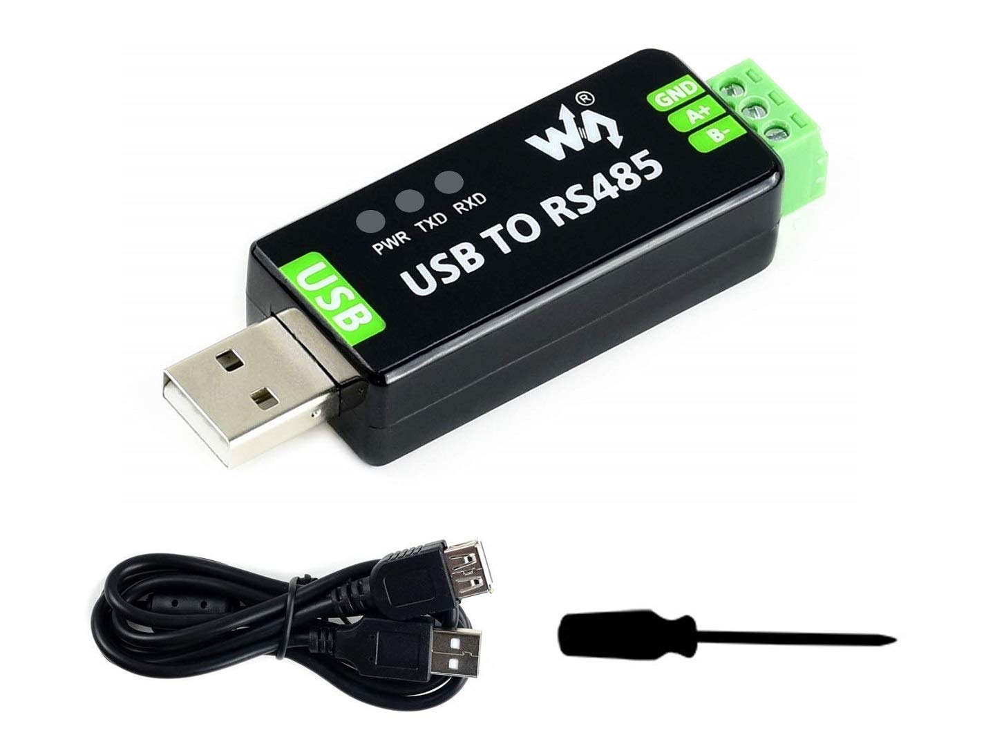 Industrial USB to RS485 Converter Adapter Original FT232RL and SP485EEN Chip, Lightningproof Tube, Resettable Fuse, ESD And TVS Protection Circuits,Supports Mac, Linux, Android, WinCE,Windows
