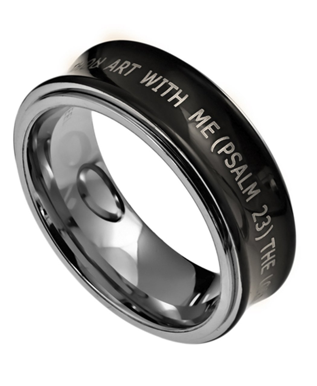 K24 Psalm 23 The Lord is My Shepherd Scripture Verse Spinner Ring Bible Christian (12)