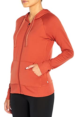 Marika Women's Standard Mona Full Zip Hooded Jacket, Bruschetta, X-Large