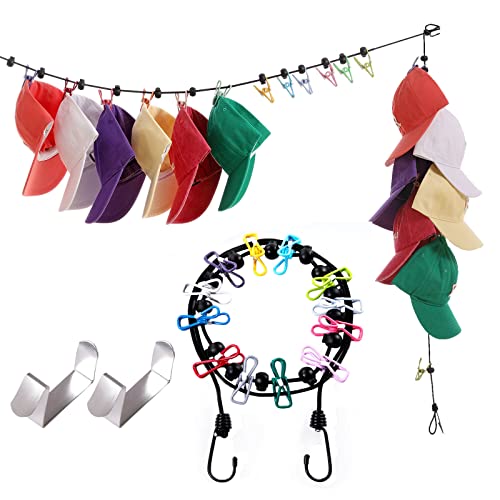 Ulfsaar Hat Rack and Organizer, Baseball Cap Rack Stand, Over The Door Hat Rack, Hat Rack for Door, Closet, Holds Up to 12 Caps