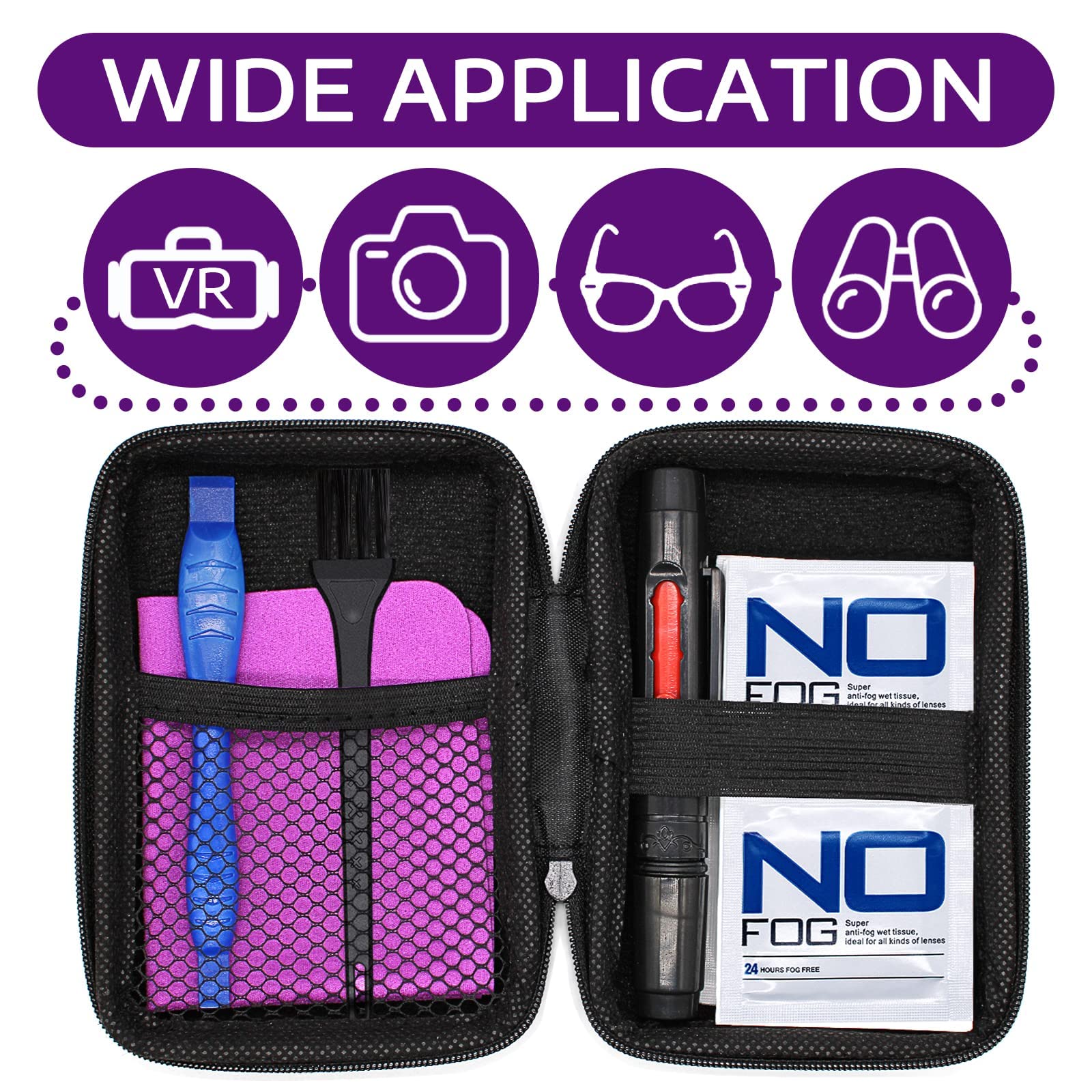 Lens Cleaning Kit Compatible with Oculus Quest 2, Anti-Fog Wipes for VR Lens Cleaning, Lens Pen Cleaning Kit for VR Headset/Rift-S/HTC Vive/PS4/VR Game Controller VR Accessories
