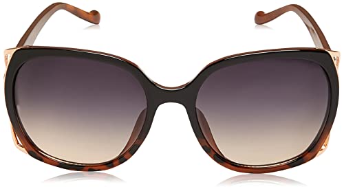Jessica Simpson Womens J5686 Oversized Square Sunglasses With Uv400 Protection. Glam Gifts For Her, 56 Mm, Black Tortoise, 56 Mm US