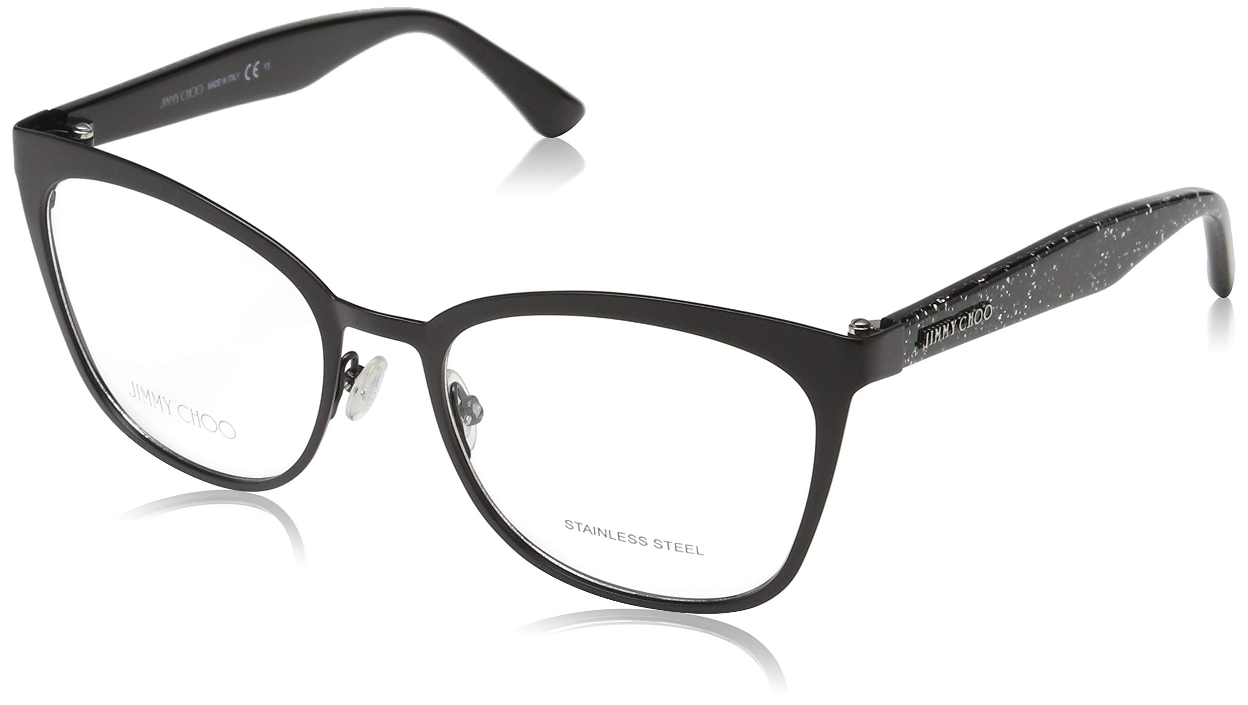 JIMMY CHOO Square Eyeglasses JC189 NS8 Black/Gold Glitter 53mm