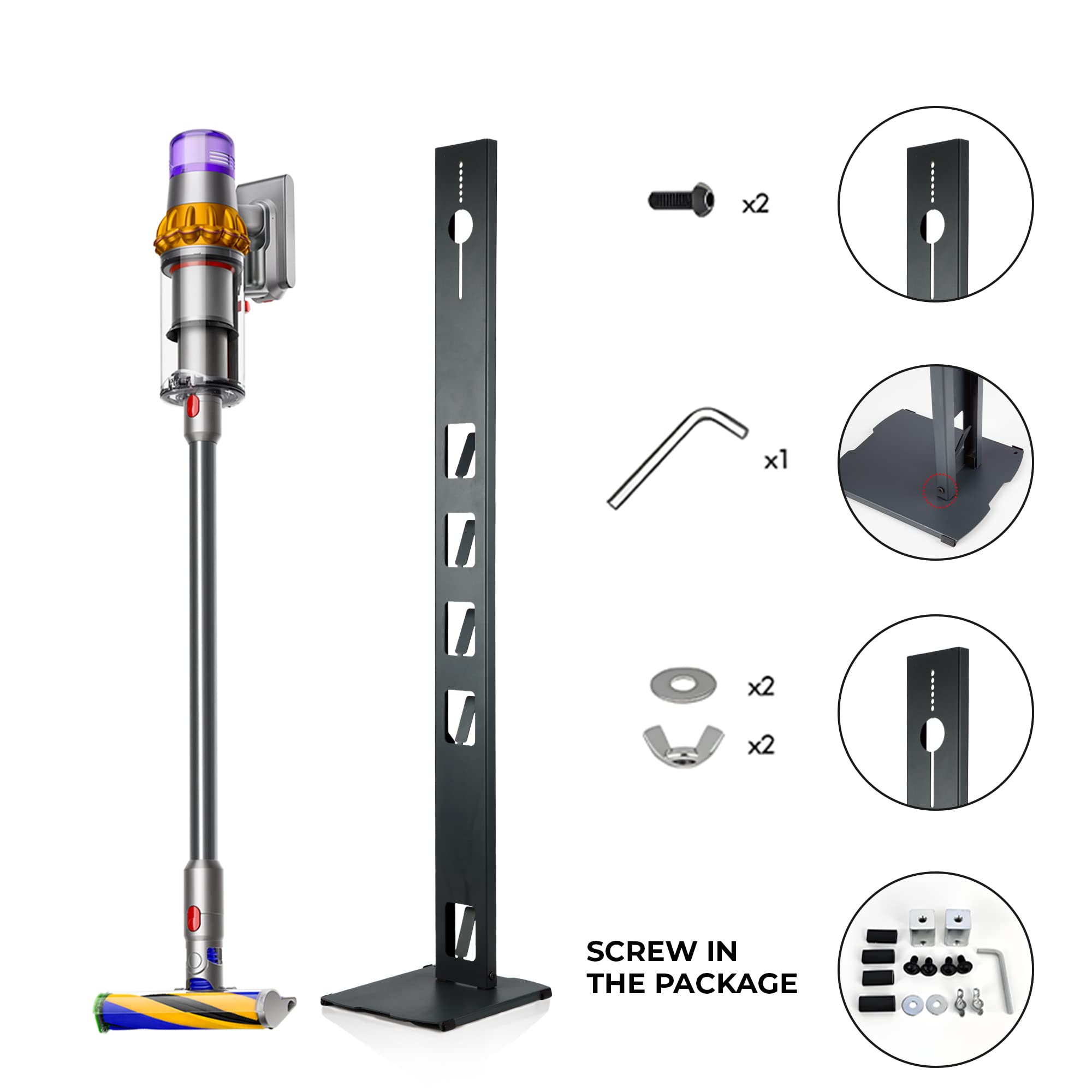 ibrush Docking Station for Dyson V15 V12 V11 V10 V8 Dyson Attachment Accessory Holder, Standing Docking Station for Dyson V Series and DC Series