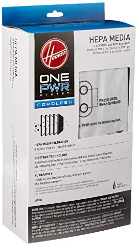 Hoover HEPA Replacement Bags for ONEPWR Cordless Upright Vacuum Cleaner, White
