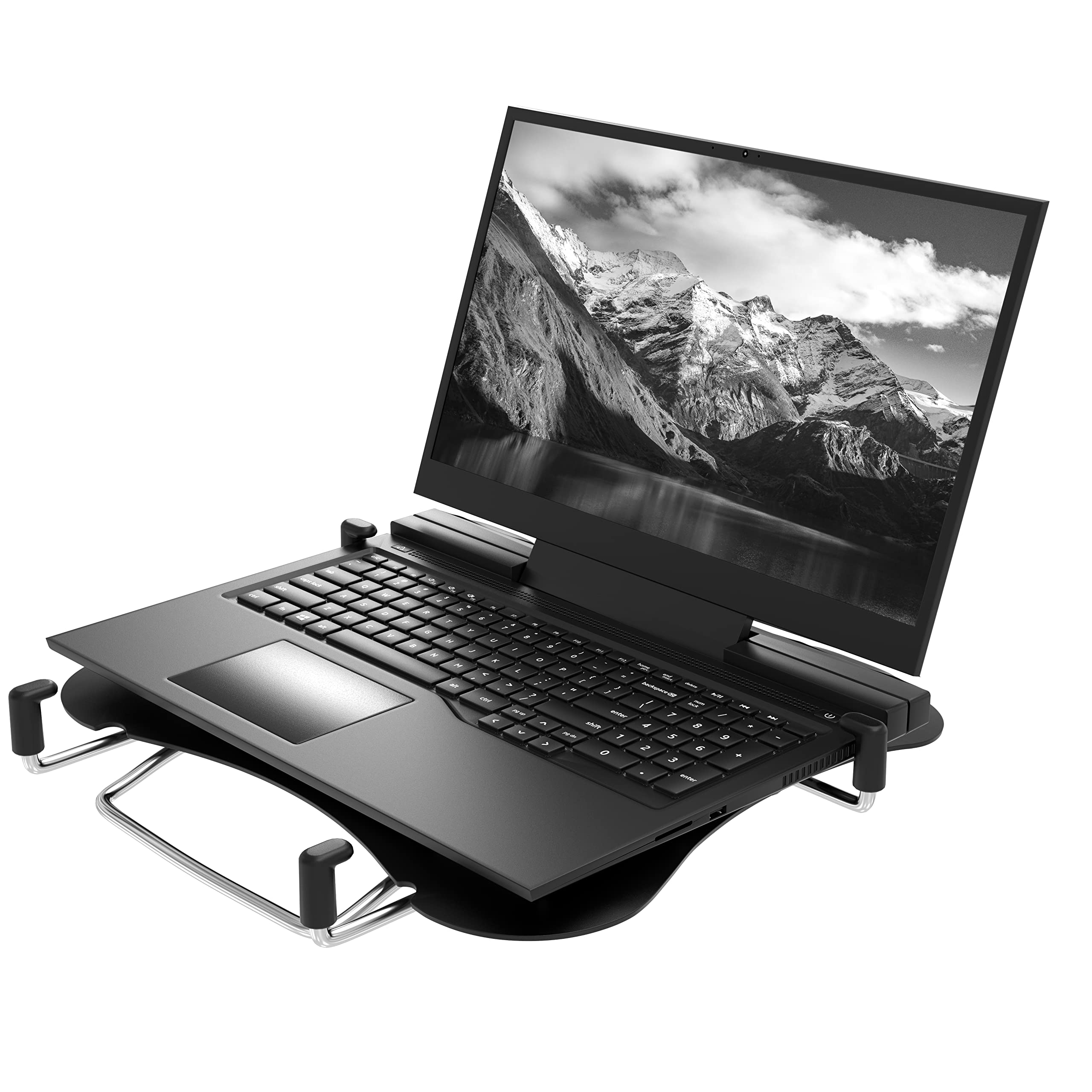 Laptop Cooling Fan Pad – CTA Digital USB-Powered Cooling Pad Fan with VESA-Compatible Laptop Holder for Laptops 7" to 15" - Black (ADD-LTPCF)