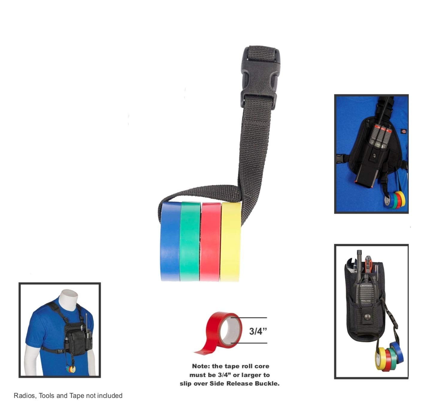 HOLSTERGUY LS-104 Lanyard Strap for USE with Two Way Radio Chest Harness, Holster & Cases