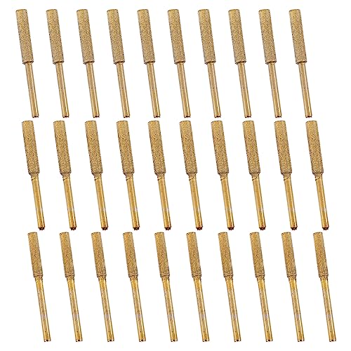 ULTECHNOVO Chain Sharpener 30Pcs Chainsaw Sharpening Tools Burr Grinding Files Grinding Heads