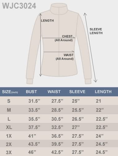 Lock and Love LL WJC3024 Women's Running Shirt Full Zip Workout Track Jacket with Thumb Holes L BLACK