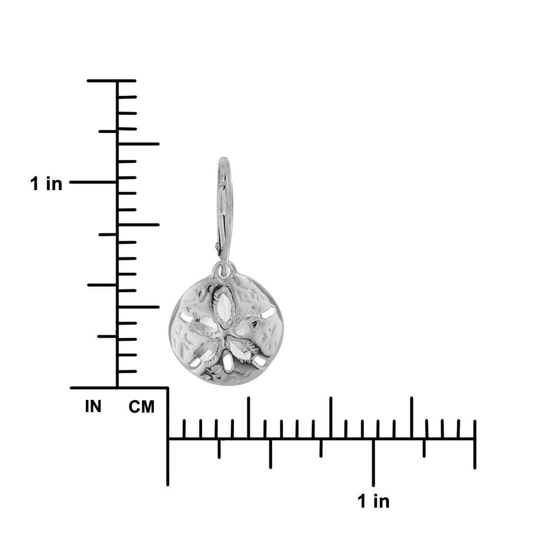 Hawaiian Silver Jewelry Sand Dollar Beach Earrings – Premium Sterling Silver Dangle Earrings – Beautiful Beach Earrings for Women – Comfortable and Lightweight – Reliable Closure