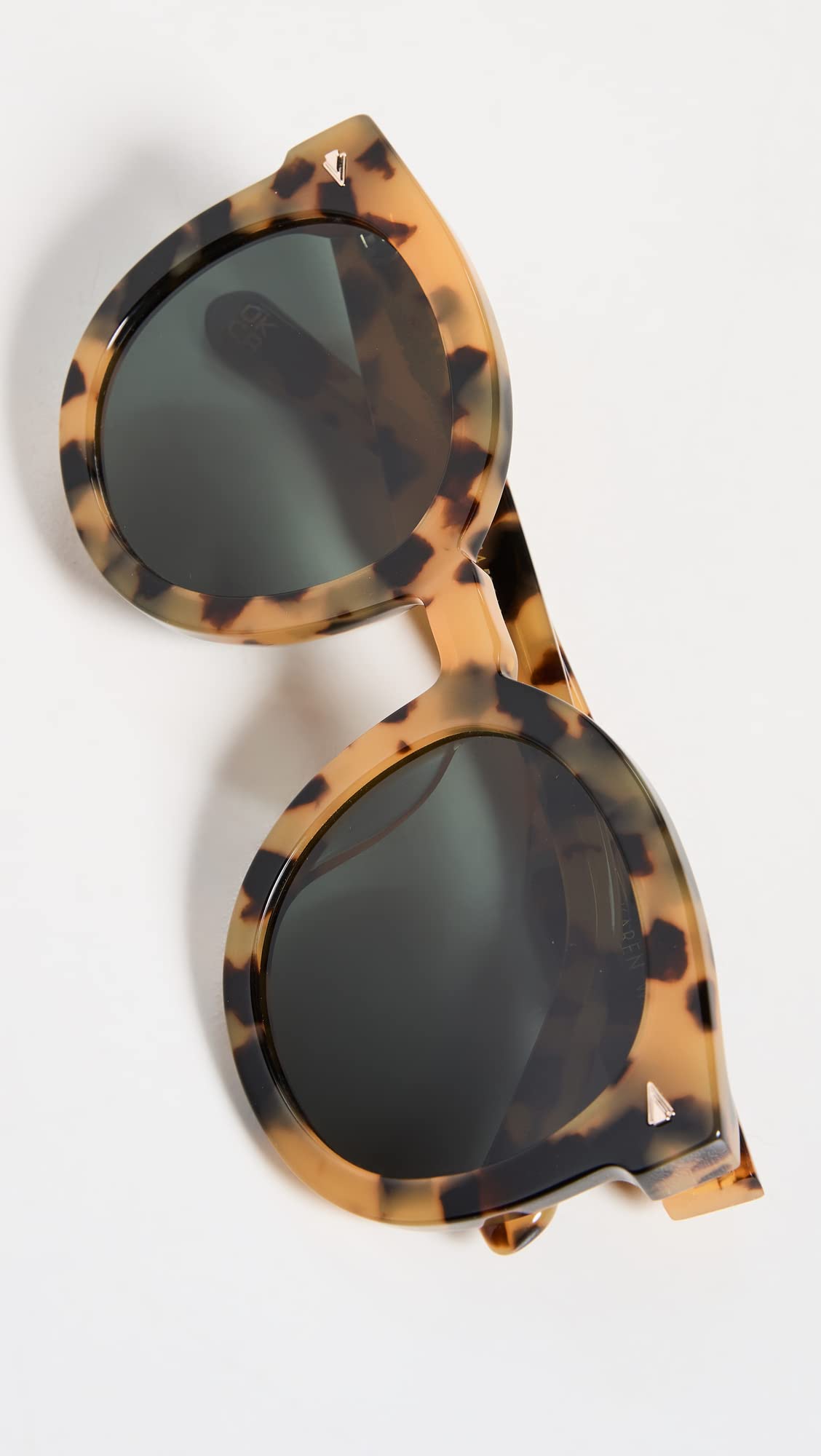 Karen Walker Women's Super Duper Strength 22 B Sunglasses, Tort, Brown, Print, One Size