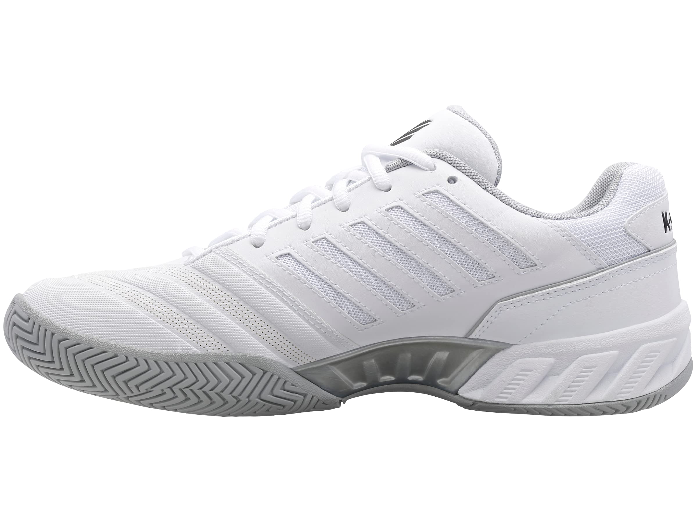 K-Swiss Men's Bigshot Light 4 Tennis Shoe, White/Highrise/Black, 11.5 M