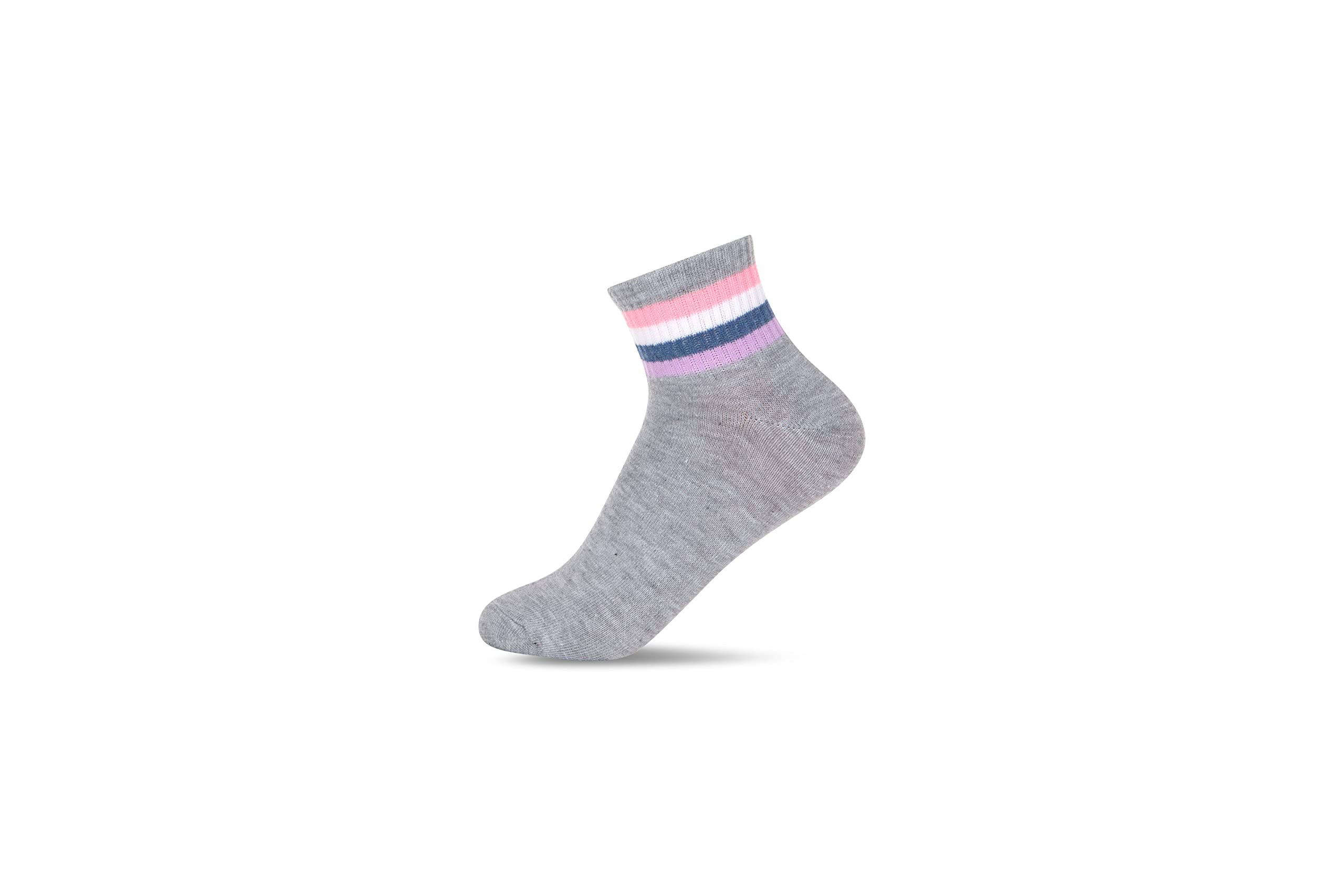 Madden Girl Women's Quarter Socks, Lightweight, Breathable, Soft and Comfortable for 10-Pack, Grey Multi