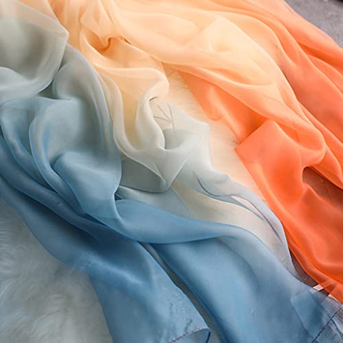JHHDP Summer Women's Silk Scarves Shawls and Wraps Large Scarves Beach Shawls Scarves Women's Headscarf (Color : A, Size : One Size)