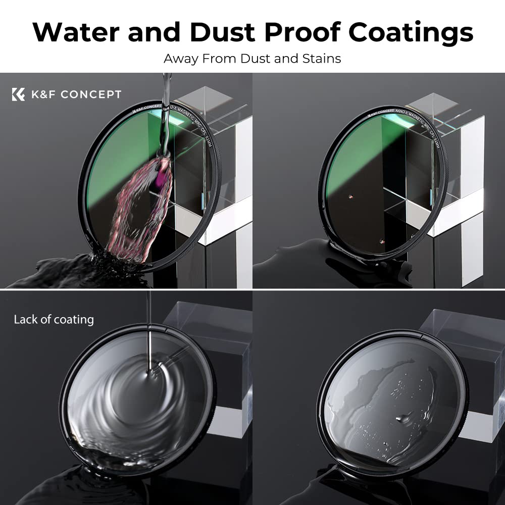K&F Concept 67mm Magnetic MCUV CPL Fixed ND1000 Magnetic Basic Ring 4-in-1 Lens Filters Kit with 28 Multi-Coatings for Camera Lens (Nano-X Series)