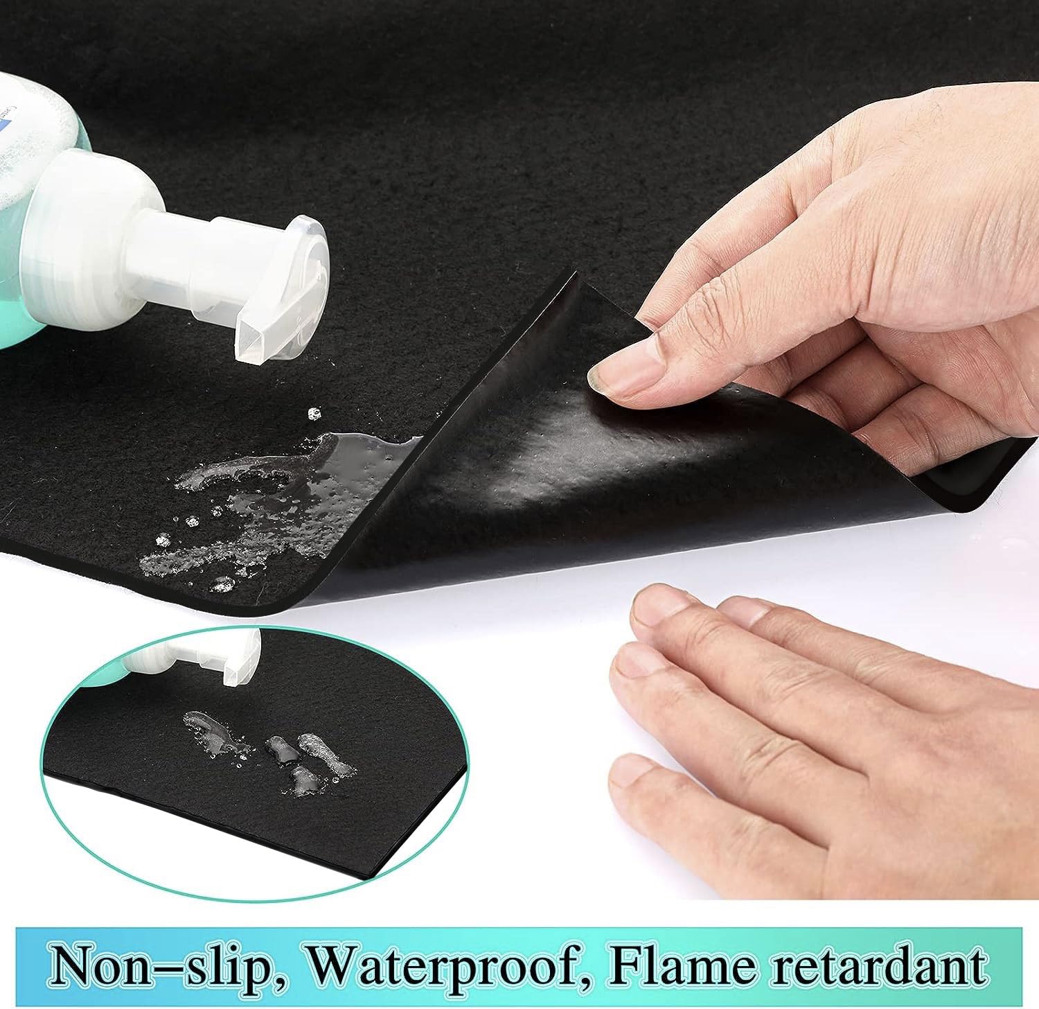 UBeesize 48x60 inch Under Grill Mat,Fireproof Flame Retardant Mat for Under Grill,Grill mats for Outdoor Grill Deck Protector,BBQ Mat for Under BBQ,Waterproof and Oil-Proof,Reusable