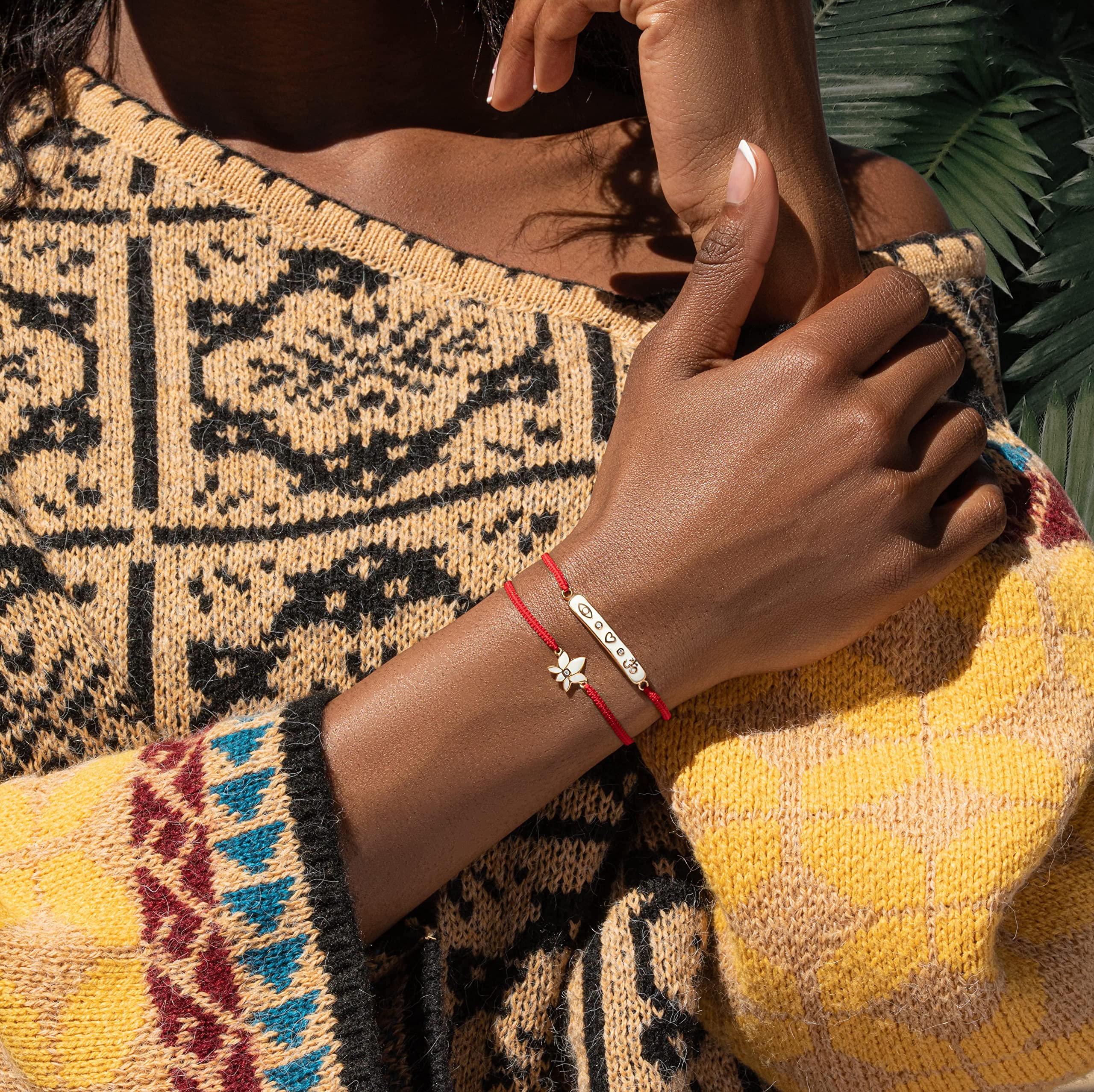 KARMA AND LUCK Women's 925 Sterling Silver, Adjustable Drawstring Closure Red String Bracelet for Spiritual Power | 6" - 9" adjustable | Available in Cross, Lotus and Heart Charm (Cross)