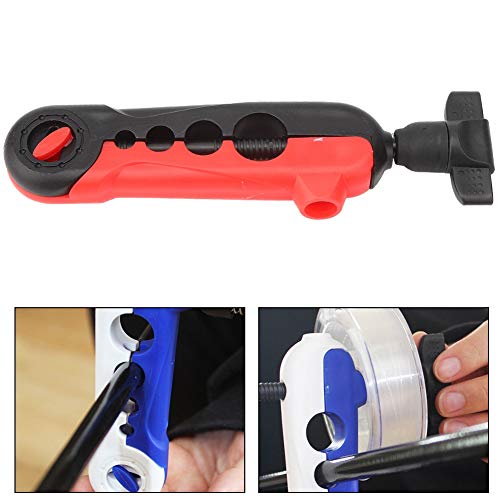 Keenso Fishing Reel Spooler, Fishing Line Winder, Fishing Casting Line Wrapper Accessory(Black red)