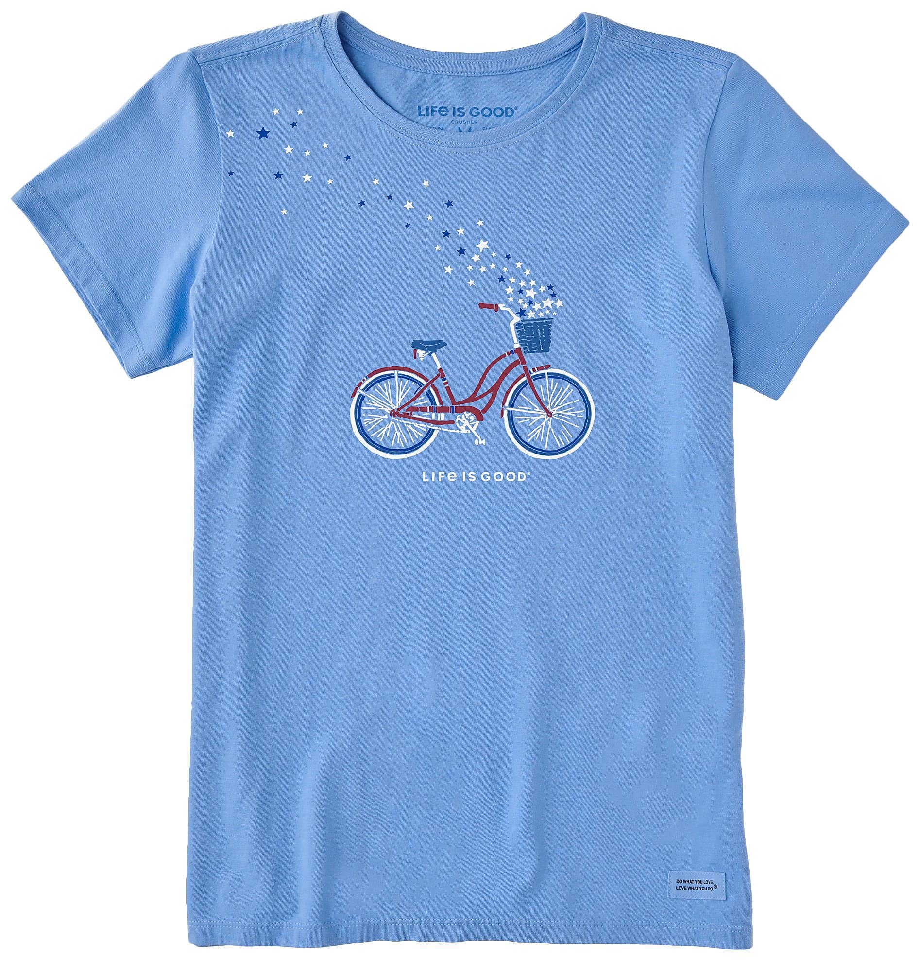 Life is Good Americana Bike Crusher™ Tee Cornflower Blue XL (US 16-18)